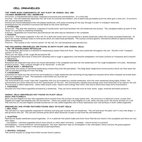 Cell organelles | PDF