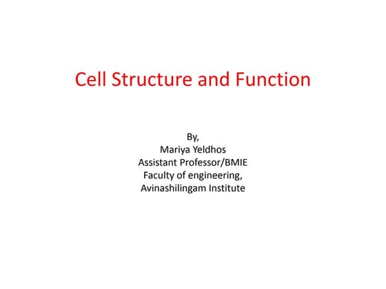 Cell Analogy Example | PPTX