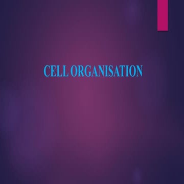 cell organisation PPT cells tissue organ | PDF
