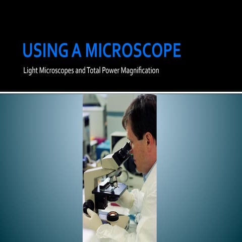 Using a microscope guide pdf light microscopes magnification | PDF