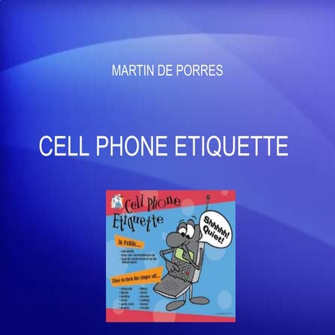 Mobile phone etiquette | PPT