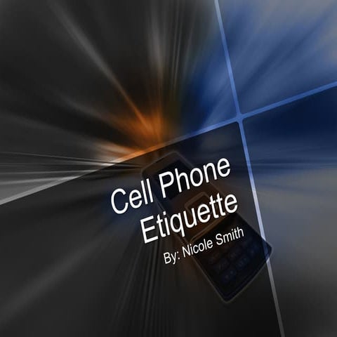 Cell phone etiquette2 | PPT