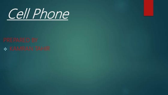 Mobile phone: Evolution to Revolution | PPTX