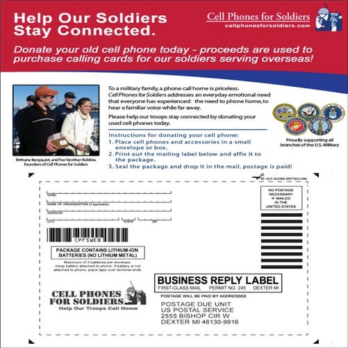 Cell Phones For Soldiers | PDF