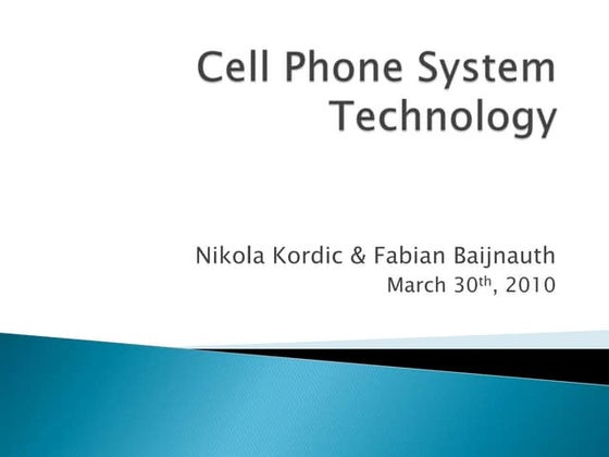 Cell Phone System Technologies | PPT