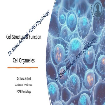 Cell Physiology - Functions of Cell Organelles | PDF