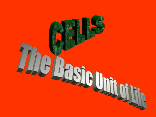 Biology (cells) grade 7 | PPTX
