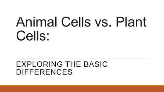 powerpoint about the difference between animal cells and plant cells | PPT
