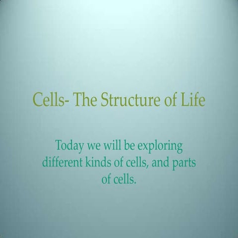 Cells the structure of life | PPT
