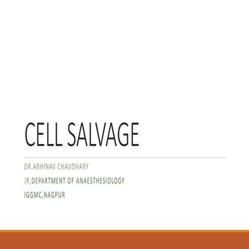 Cell salvage | PPTX