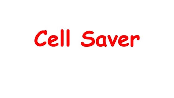Cell salvage | PPT