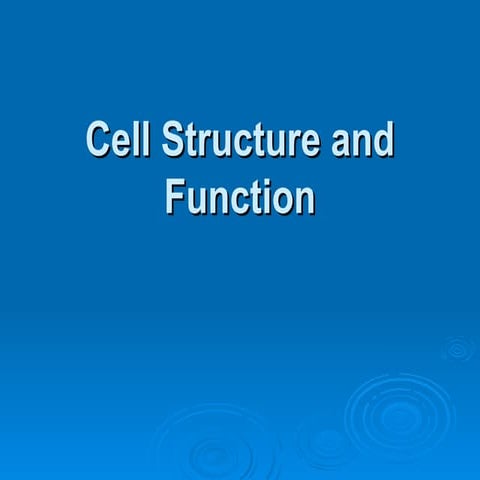 Structure of Cell and its functions in life | PPT