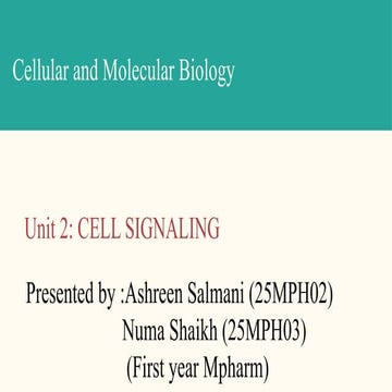 Cell signaling | PPT