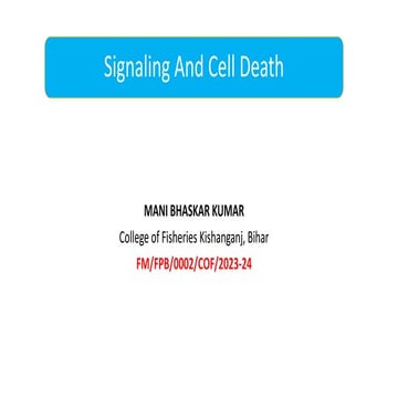 Cell Signaling And Cell Death | PPT