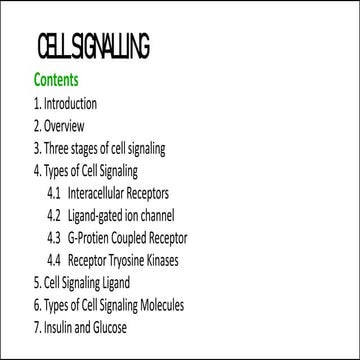 Cell signalling and its various types and signal molecules | PPTX