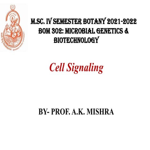 Cell Signalling.pptxaaasss ghhjbvvhbhhhgggghhggg | PPTX