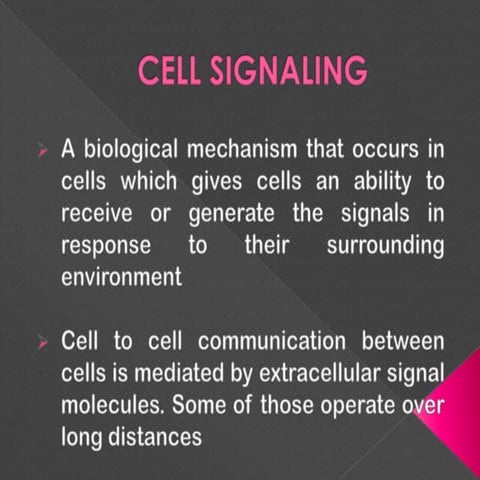 cell signalling , intracellular, extracellular pathway | PPT