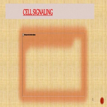 CELL SIGNALlING pptx | PPTX | Endocrine and Metabolic Diseases ...