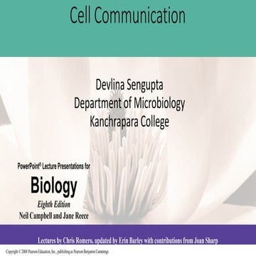 cell signalling & communication of cells.ppt | Biological Sciences ...