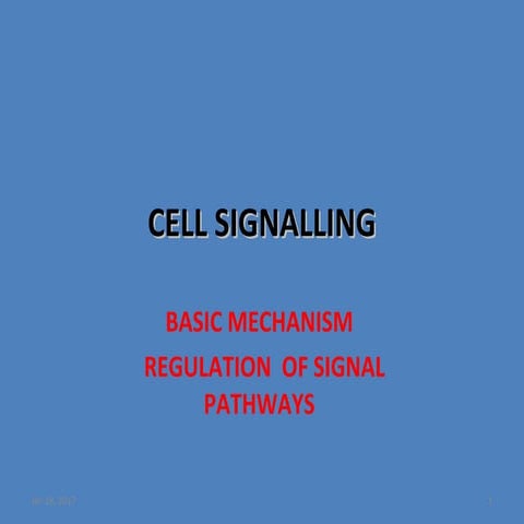 Cell signalling | PPT