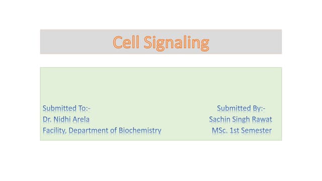 Signal transduction process | PPT