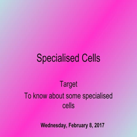 Cells lesson 5 | PPT