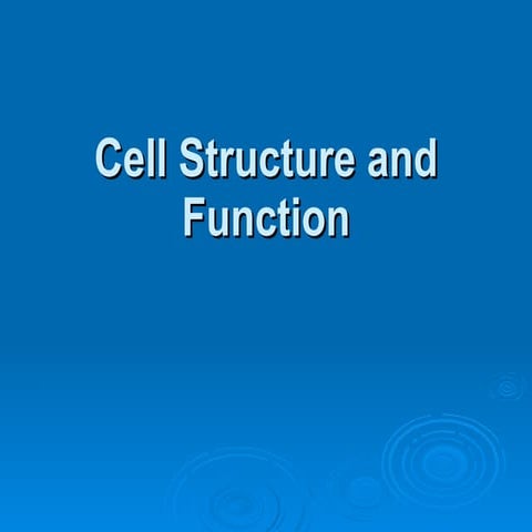 Cell structure and function | PPT