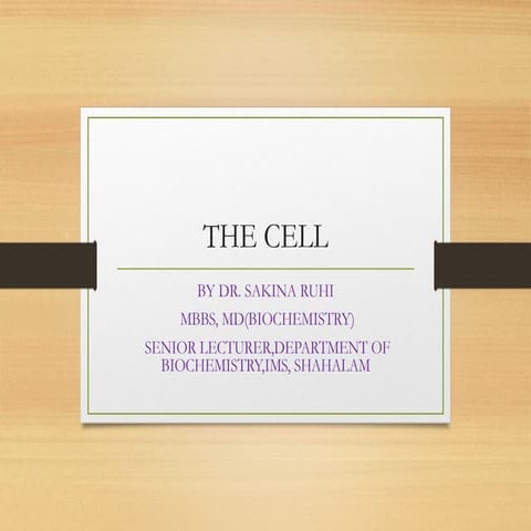 Cell structure | PPT | Biological Sciences | Science