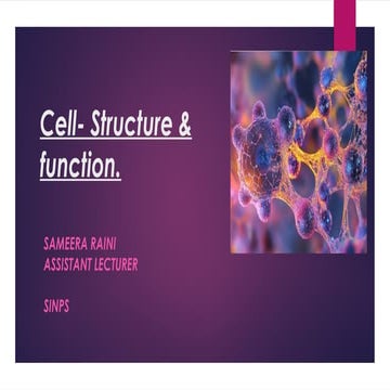 Cell structure and function it's definition how cell is developed it's ...