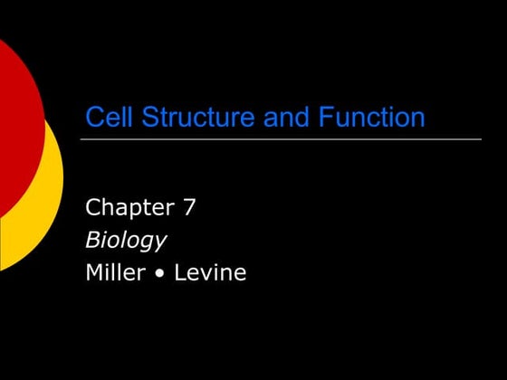 Cell structure and function | PPT