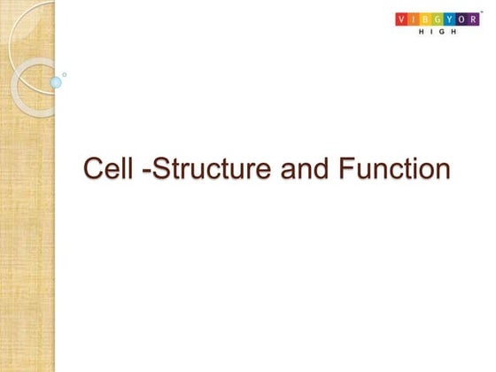 Cell structure and Function | PPT
