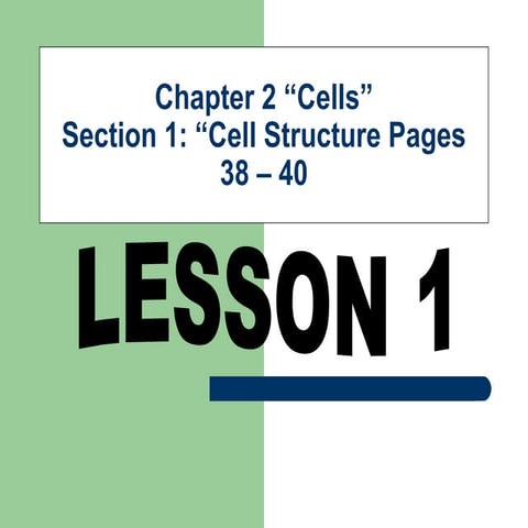 Cell Structures Lesson1 | PPT