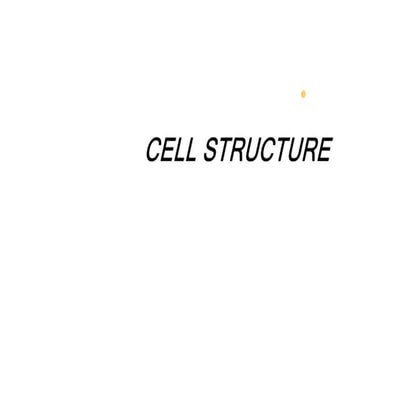 Cell structure, wk | PDF