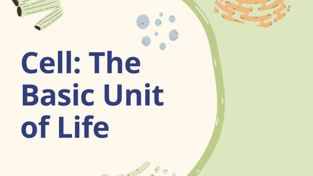 The history of cells and cell theory | PPTX