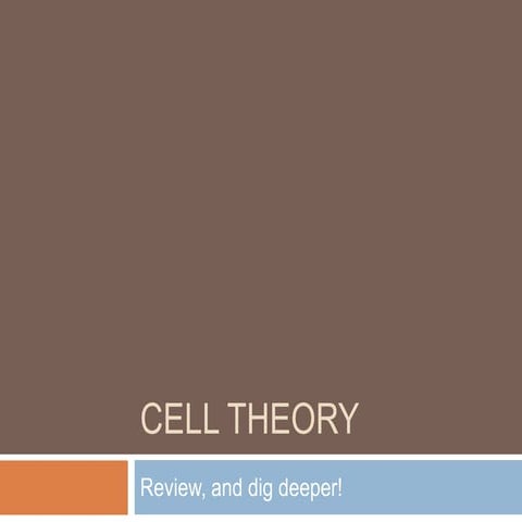 Cell theory for edrs 610 | PPT | Free Download