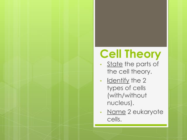 Cell and cell theory | PPTX