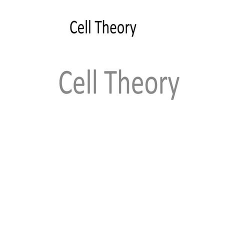Cell theory | PPT
