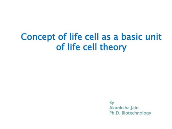 Cell and cell theory | PPTX