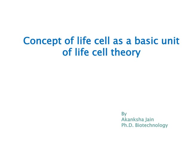 Cell and cell theory | PPTX