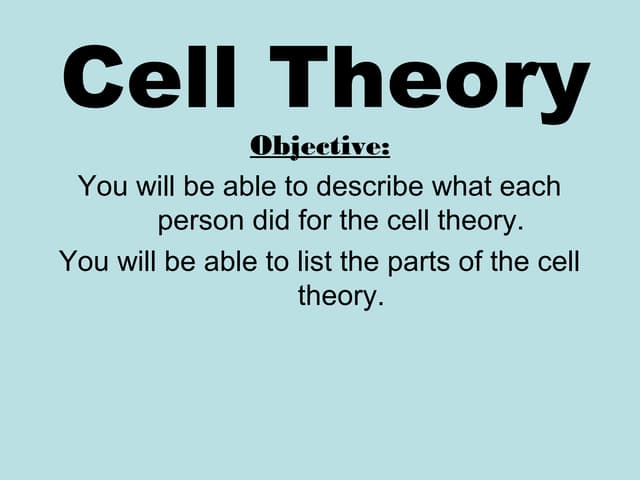 Cell Theory | PPT