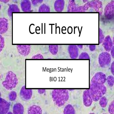 Cell theory notes | PPTX | Biological Sciences | Science