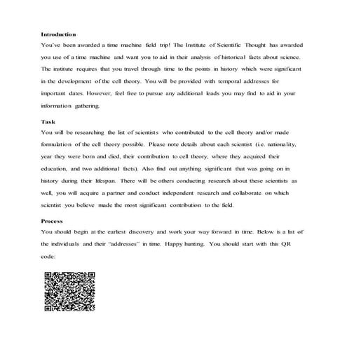 Cell theory webquest prime | DOCX