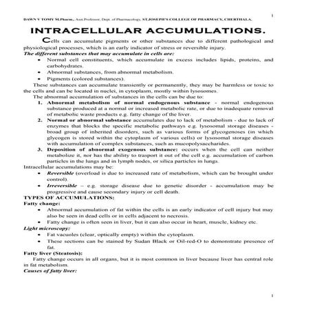 INTRACELLULAR ACCUMULATIONS | DOC