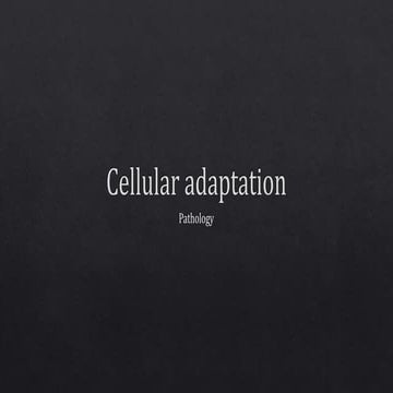 Cellular adaptation | PPT