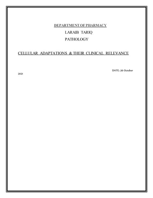 1.3. cellular adaptation. How cell adapt. | PPTX | Pregnancy ...
