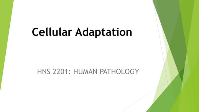 Cellular adaptations | PPTX