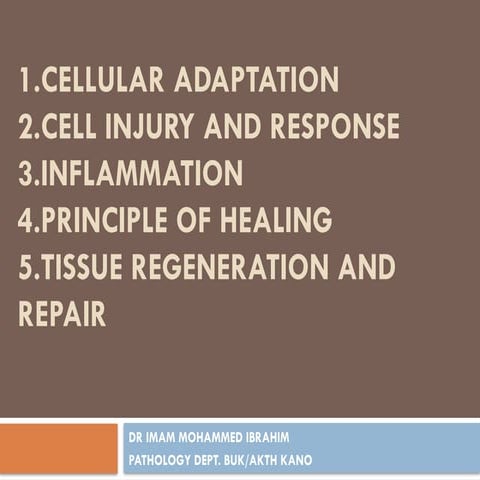 CELLULAR ADAPTATION, CELL INJURY AND RESPONSE,.pptx
