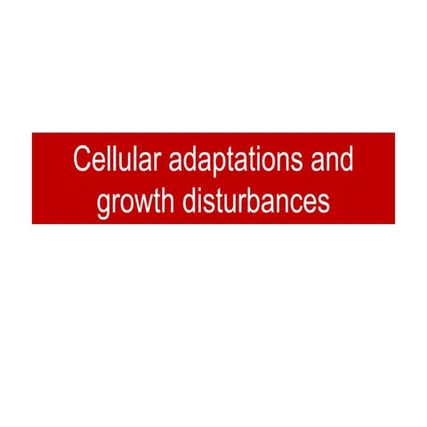 Cellular adaptations | PPT