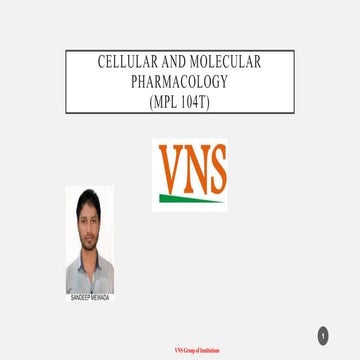 Cellular and molecular pharmacology | PPTX