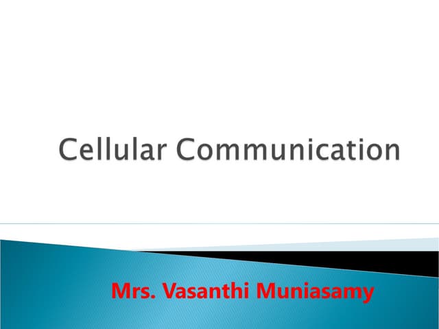 Cellular communication | PPT